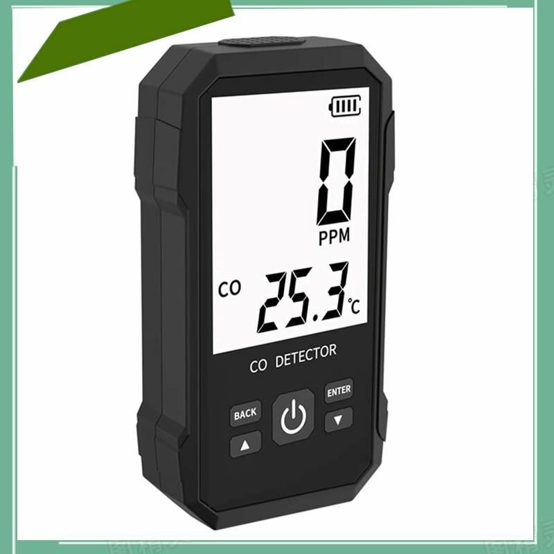 (Q P J B) Портативный детектор угарного газа, измеритель концентрации окиси углерода со звуковой и световой сигнализацией совместим с проверки температуры