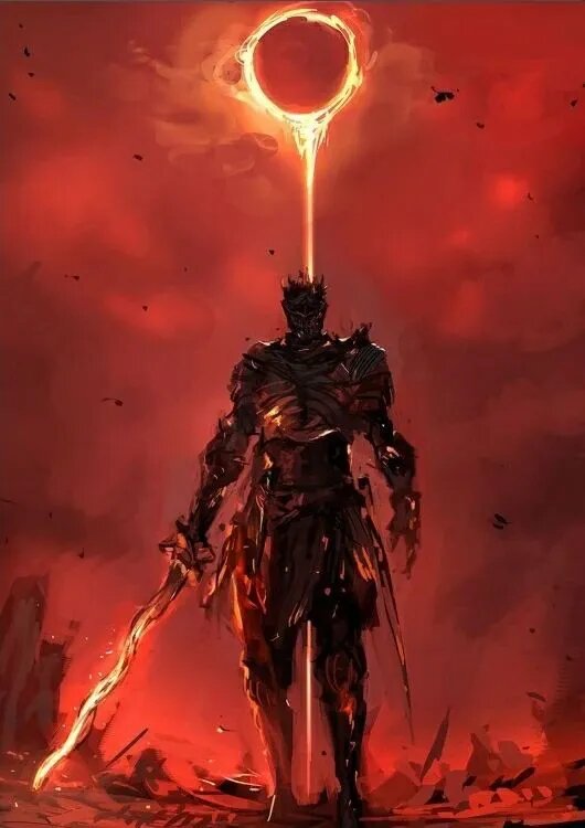 Алмазная Картина"Классическая Игра Dark Souls" 5D Круглый Бриллиант 30х40 См.