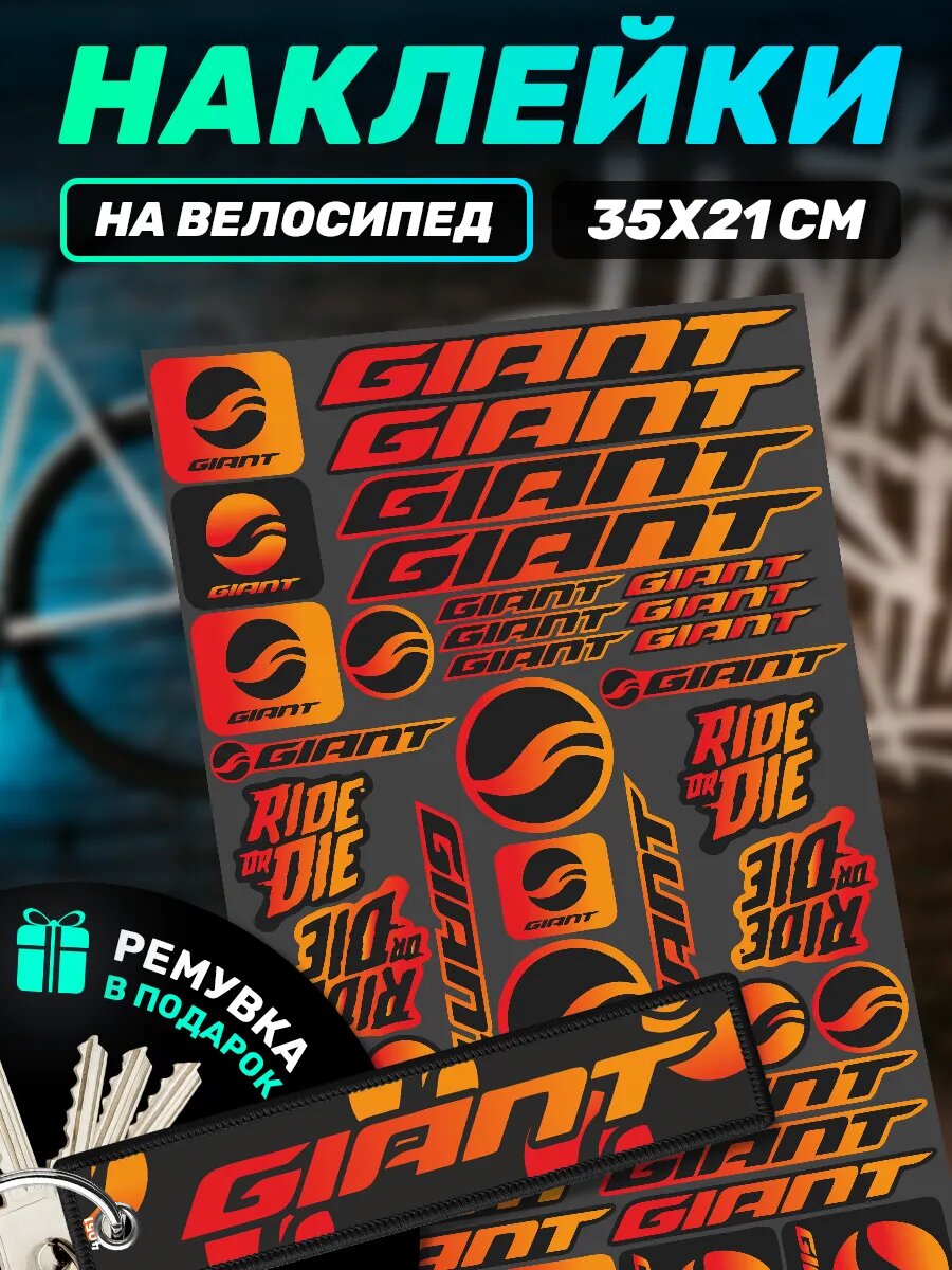 Наклейки на велосипед графика Giant