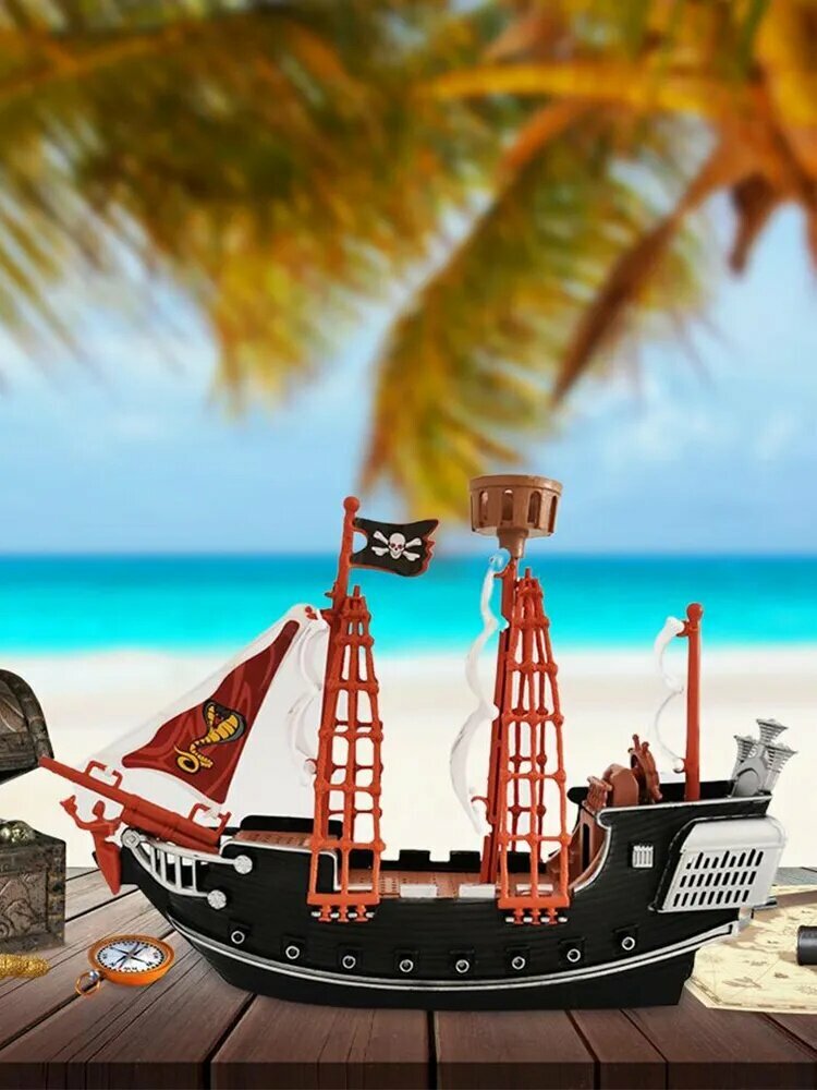 Пиратский корабль игрушка для мальчиков с возможностью скольжения, идеальный подарок для детей старше 3 лет
