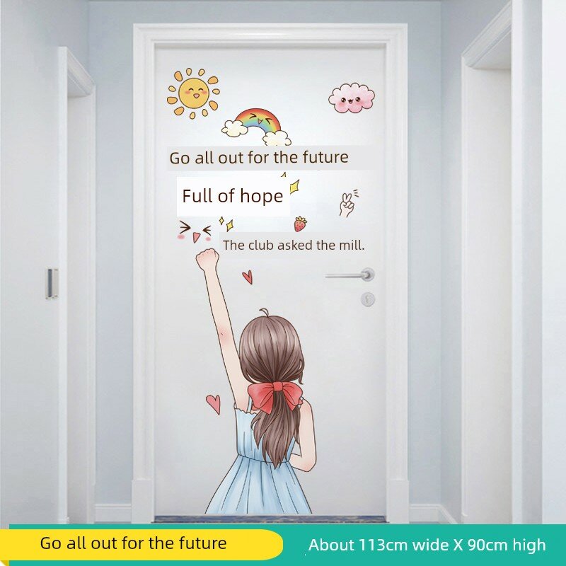 Большой стикер с надписью 'Будущее яркое': мотивационный декор для дома, позитивный посыл, акцент для комнаты, 12x12см