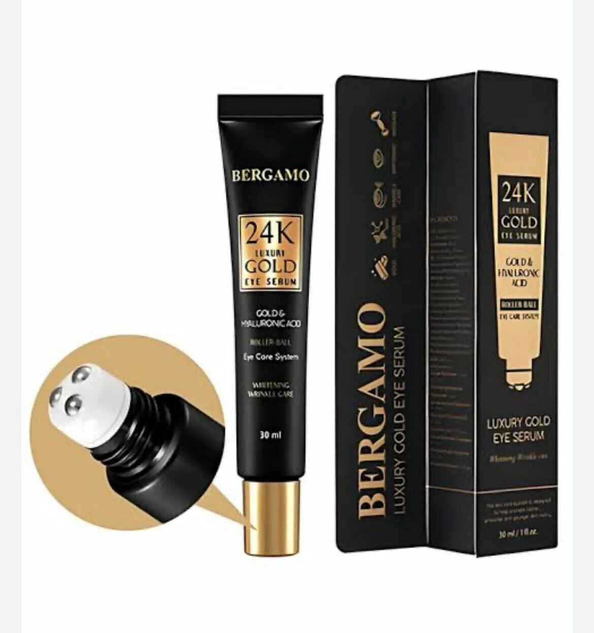 Сыворотка для кожи вокруг глаз с коллоидным золотом BERGAMO 24K Luxury Gold Eye Cream 30 ml