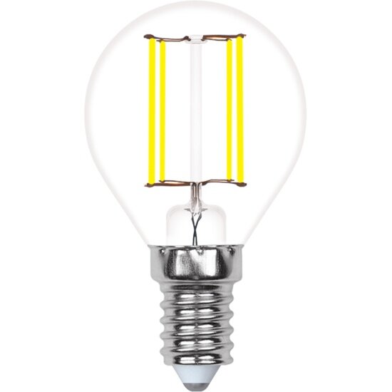 Светодиодная лампа Uniel LED-G45-5W/WW/E14/CL/MB GLM10TR 3000K (пошаговое диммирование)