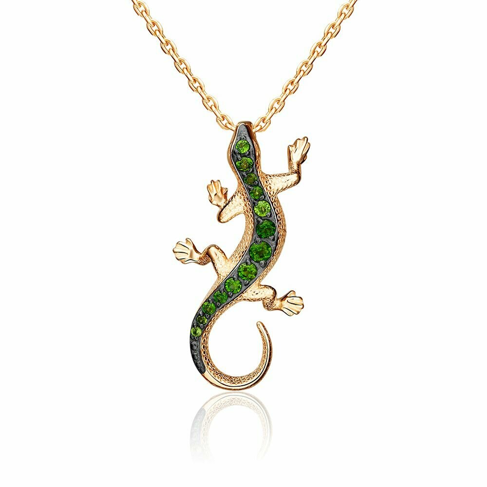 Подвеска, красное золото, 585 проба, хромдиопсид