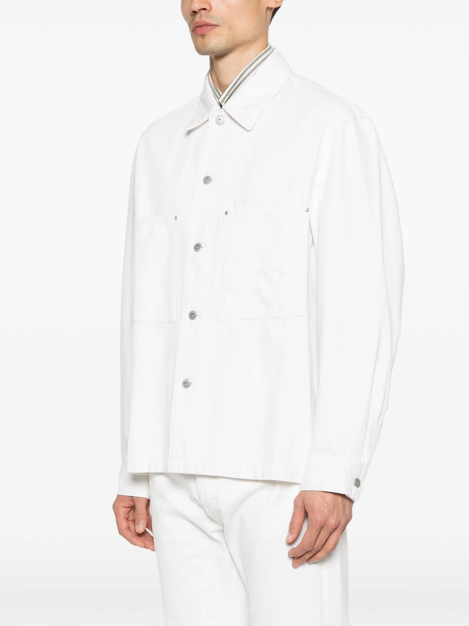 Куртка LEMAIRE Button-up jacket, размер 48, white — фото 1