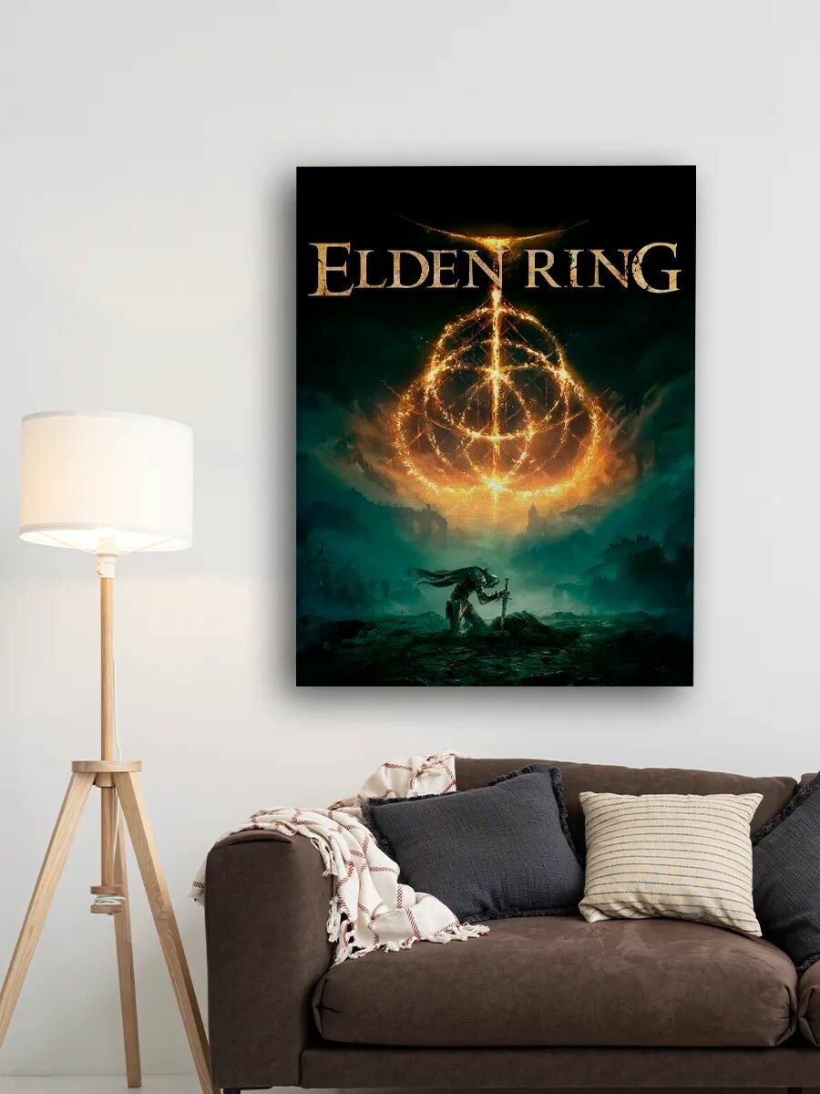 Картина на стену Elden Ring, на подрамнике, 1шт, 55х38 размер. — фото 1