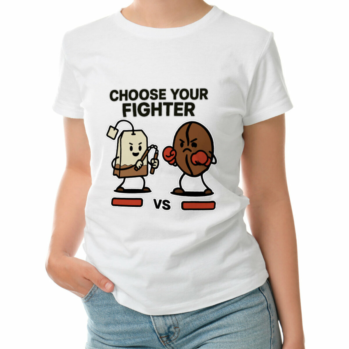 Женская футболка «Чай или кофе, кто твой герой» (белый, XL)