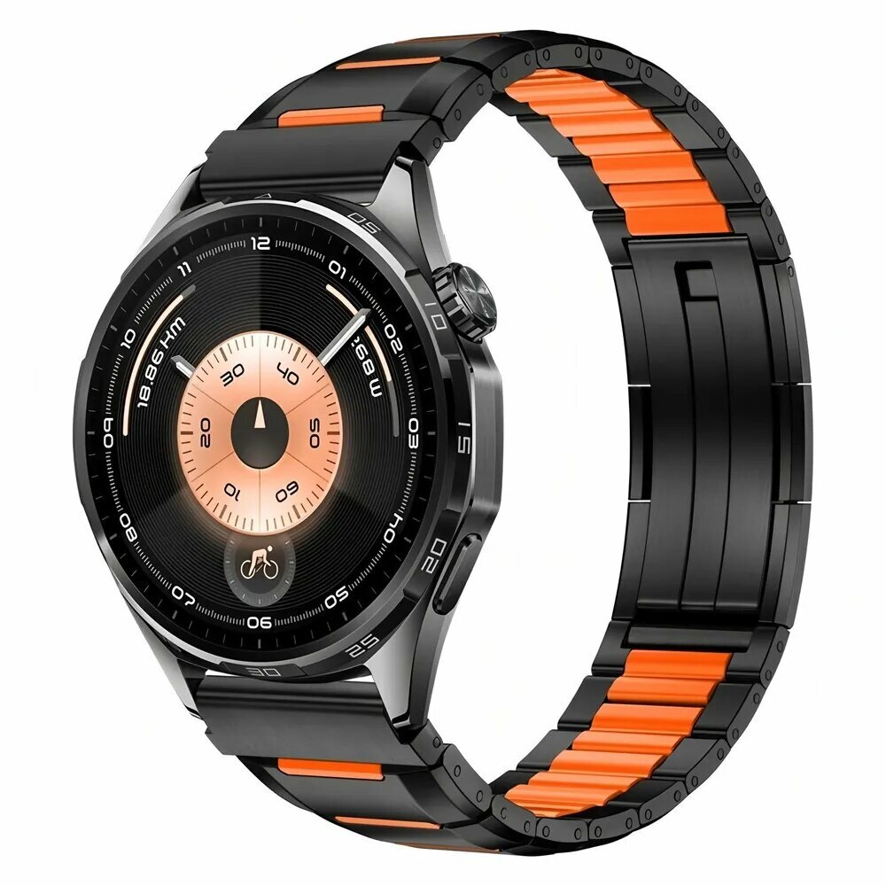 Ремешок из нержавеющая сталь и силикона, браслет для Huawei GT 6 5 Pro 46 мм GT6 GT5 GT4. Совместимость с Huawei Watch Ultimate 2
