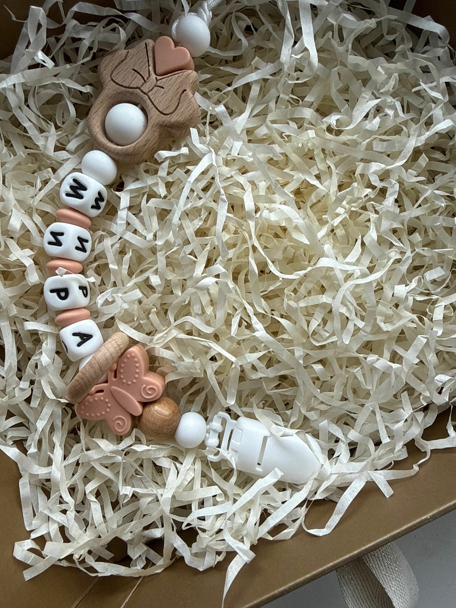 Держатель именной для соски Мира