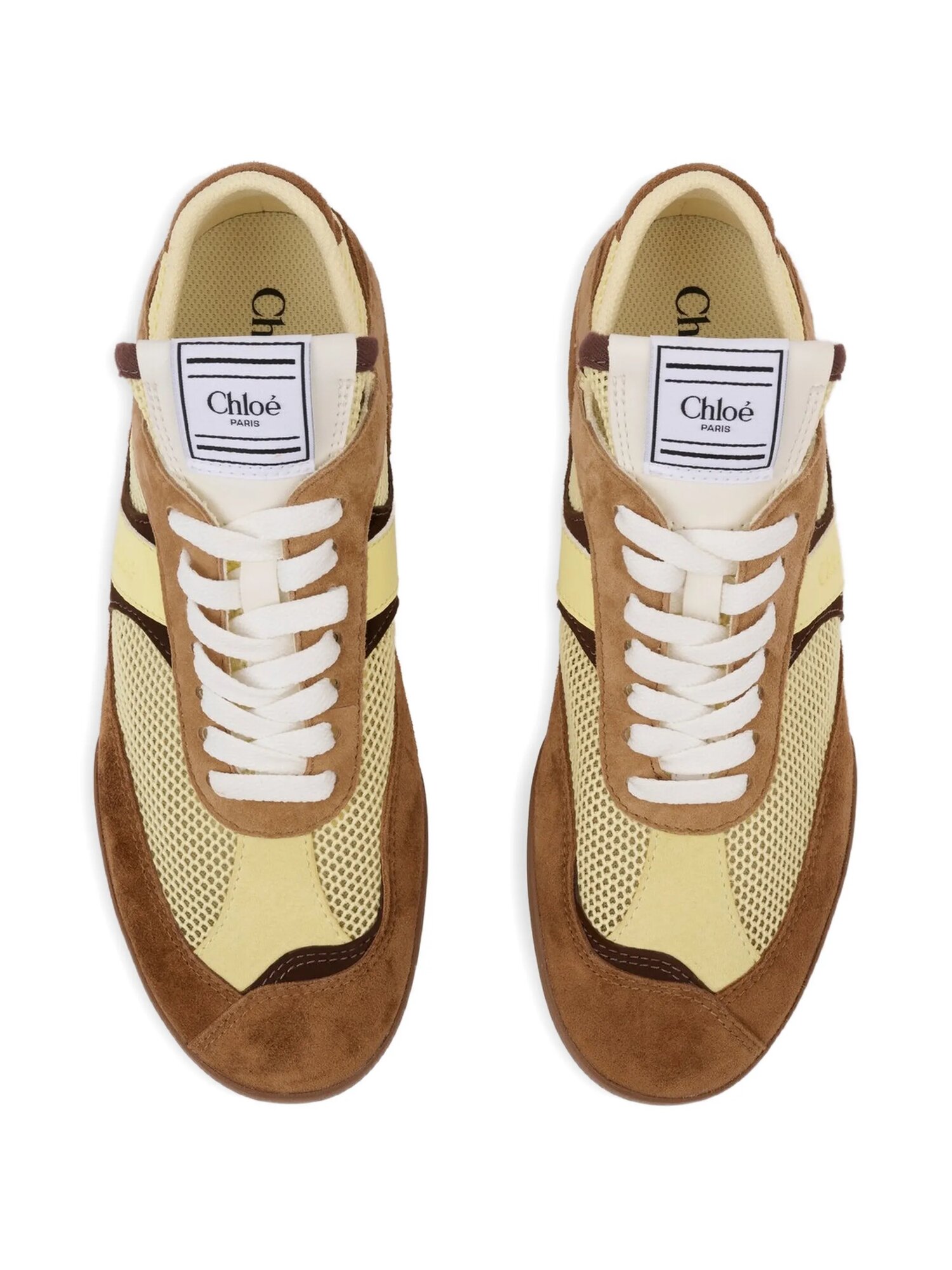 Кроссовки Chloe Panelled sneakers, размер 37, коричневый — фото 1