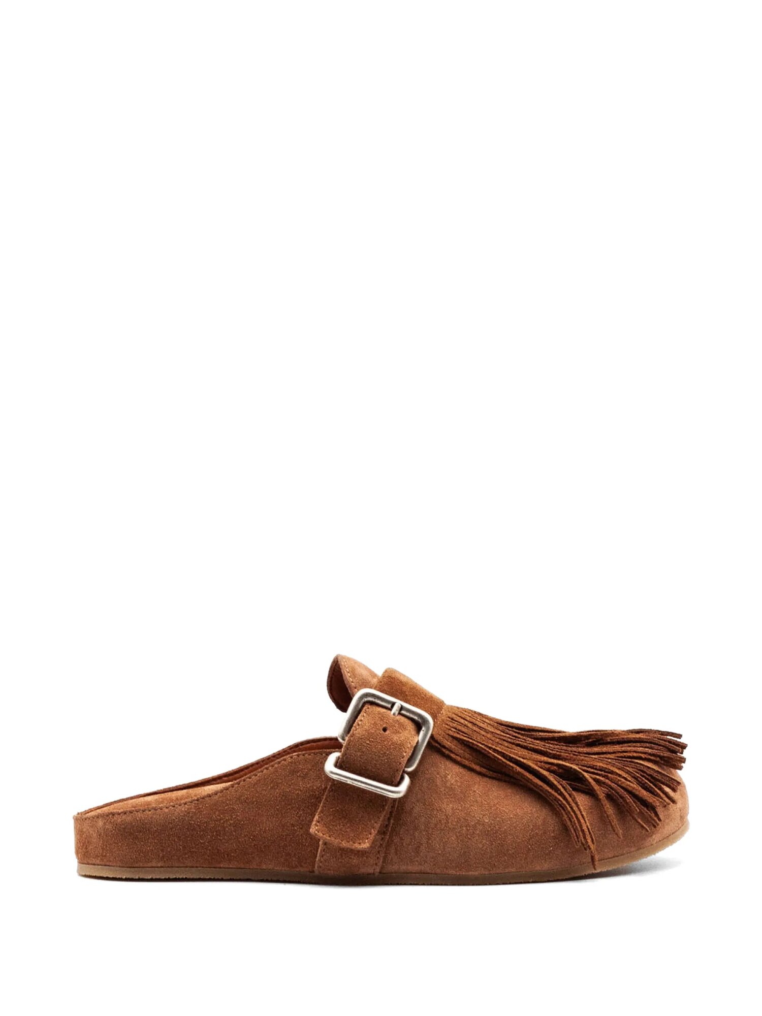 Мюли Fringed buckle mules