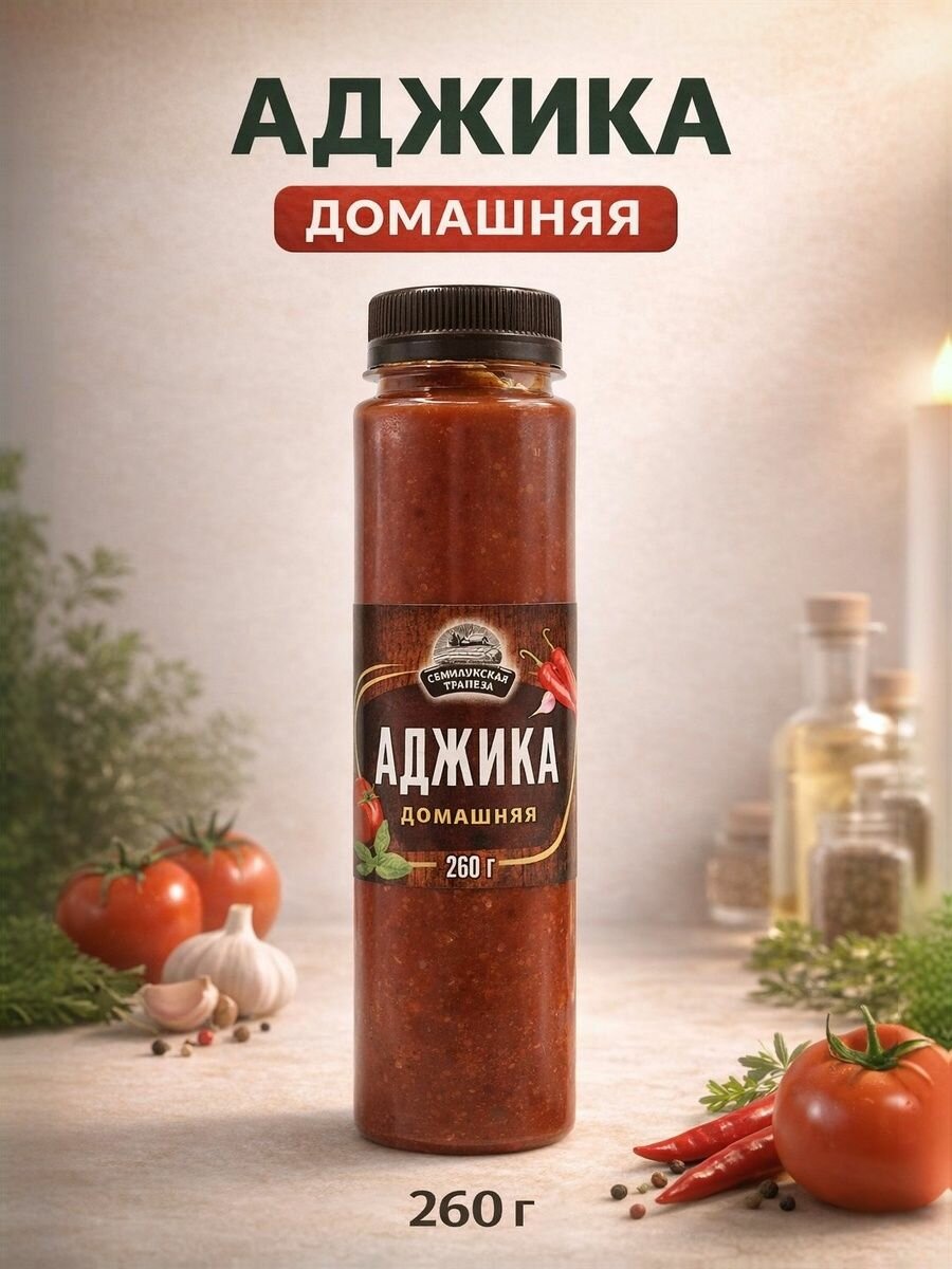Семилукская трапеза Аджика Домашняя, 260 грамм, 5 штук