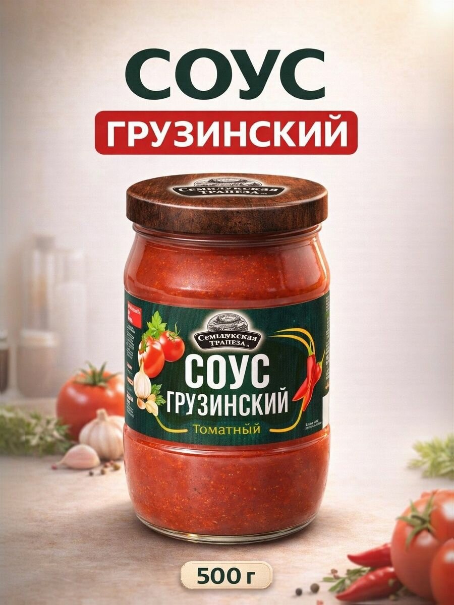 Соус томатный Грузинский 500 грамм, 8 банок