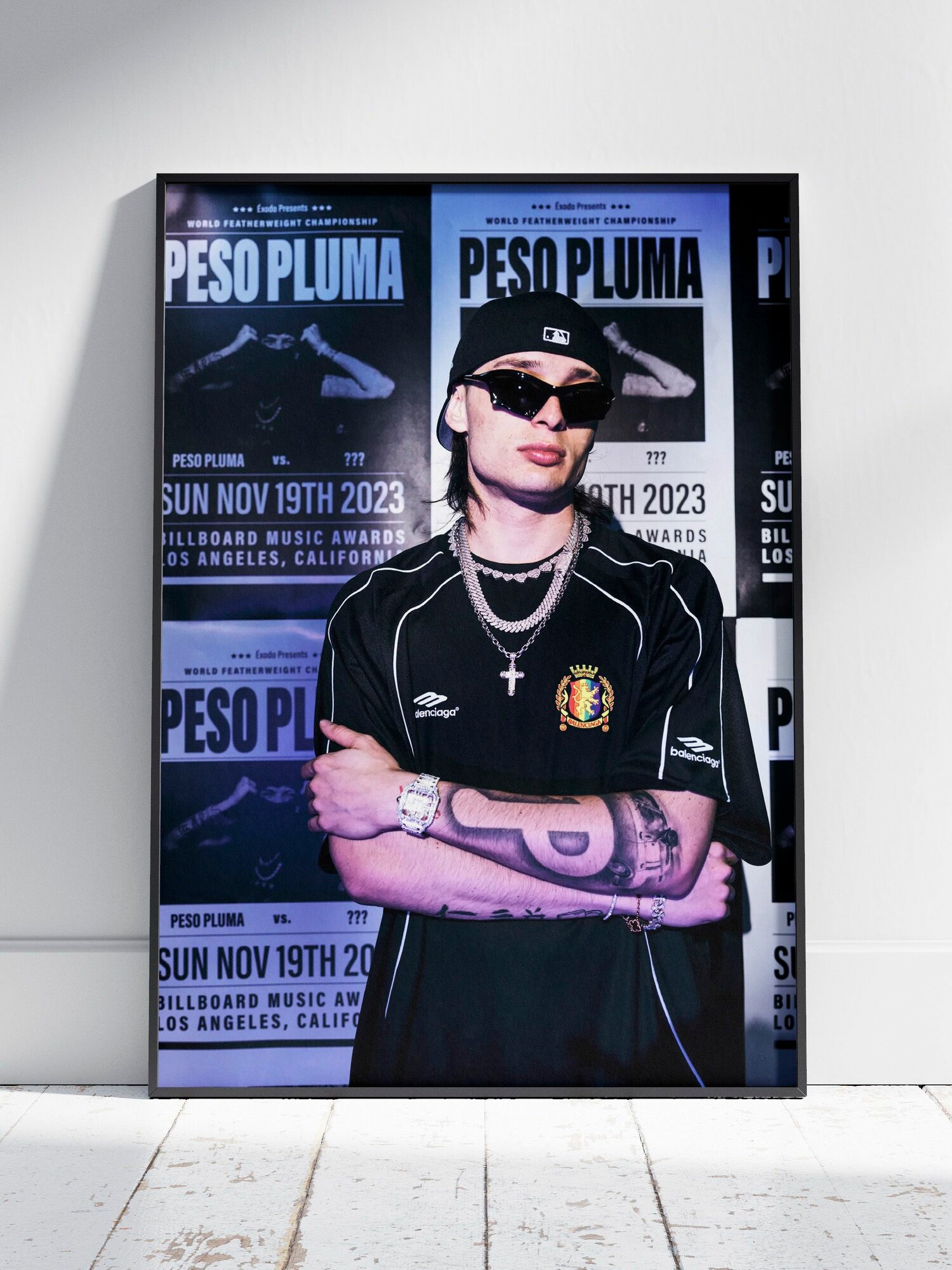 Плакат на стену для интерьера Песо Плума (Peso Pluma 4) - Постер по музыке и артисту формата A4 (21x30 см)