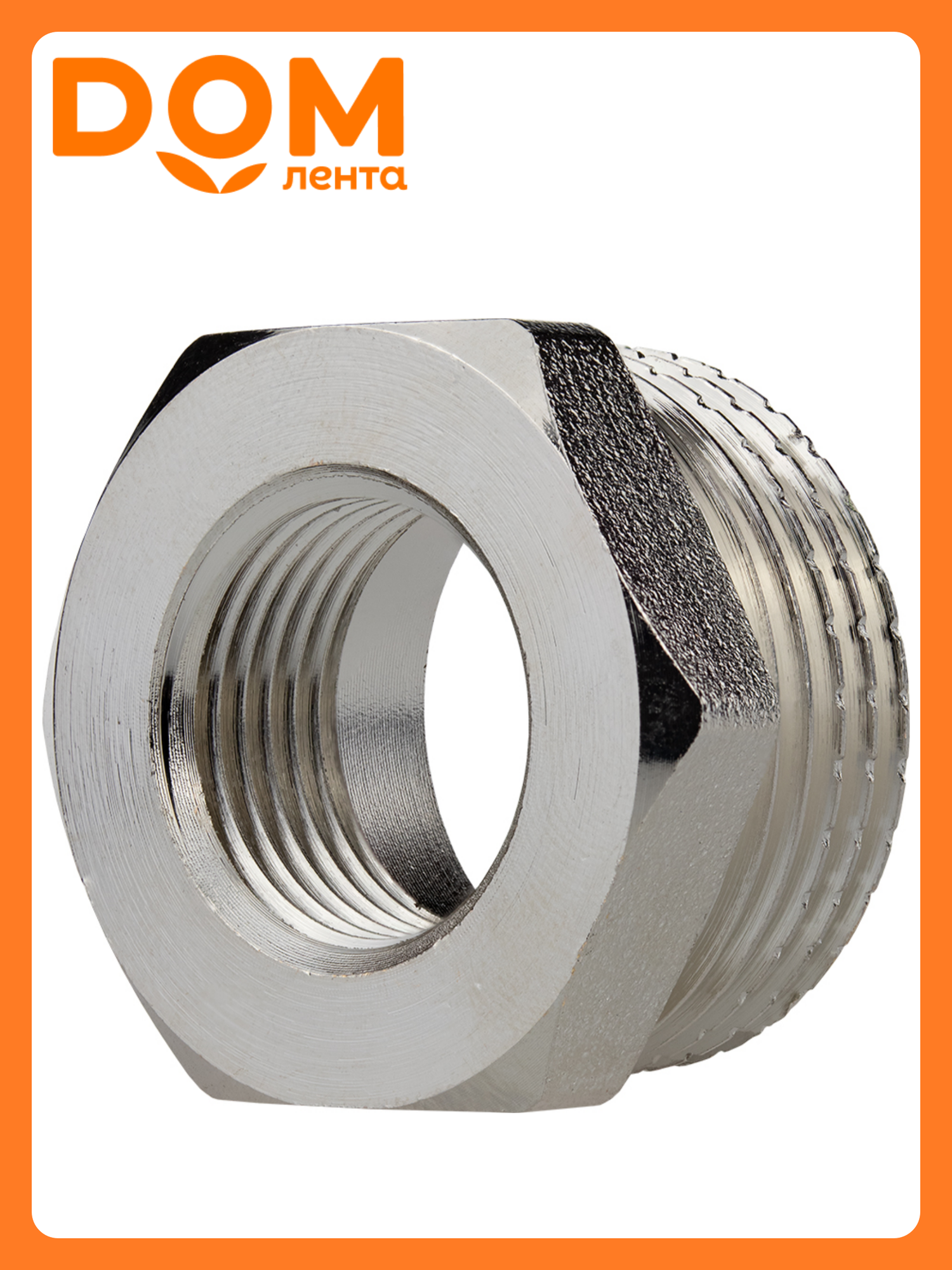 Футорка MPF, латунь CW617N, никелевое покрытие, 3/4" x 3/8", 26 мм