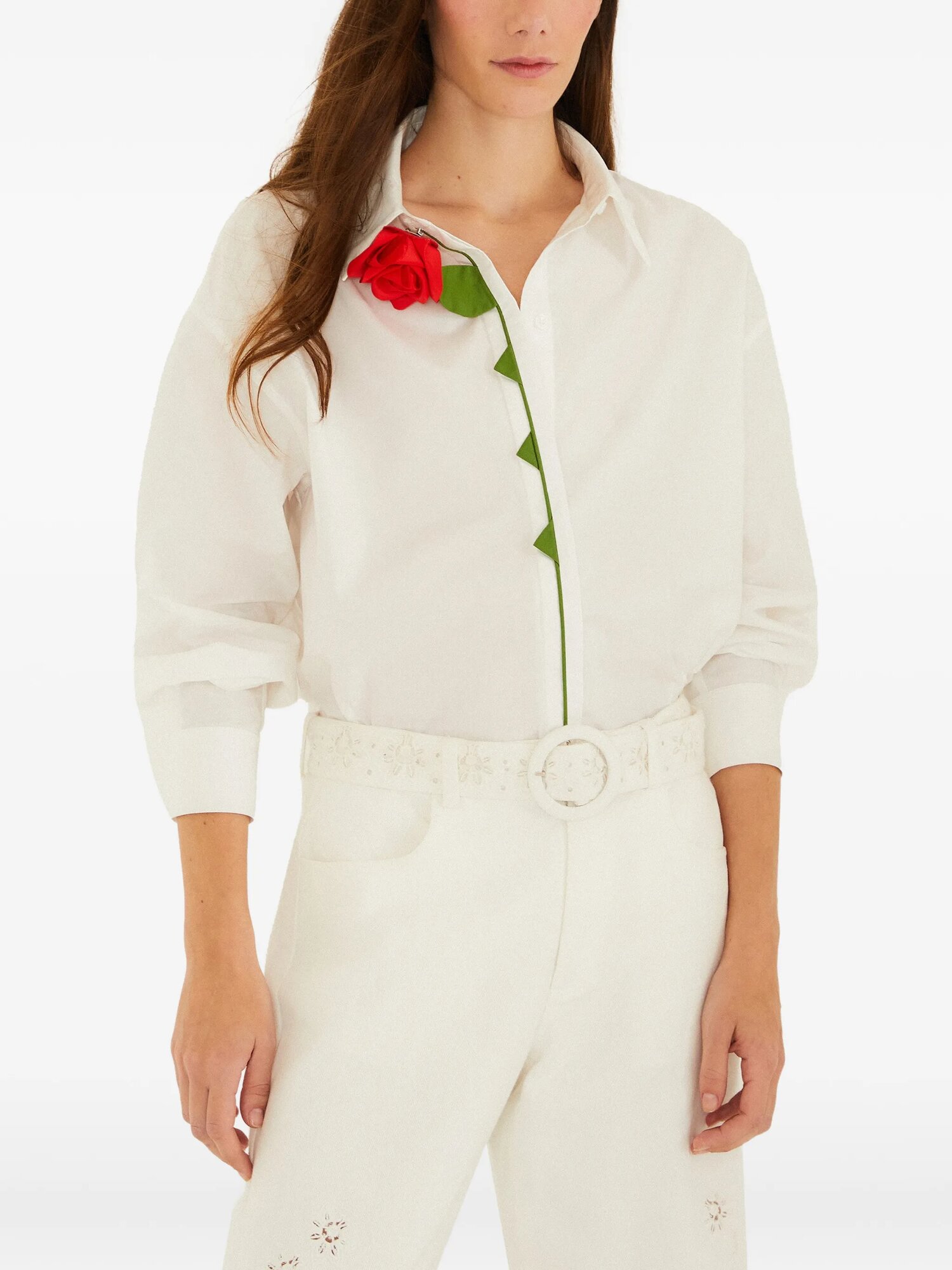 Рубашка Rose-detail shirt
