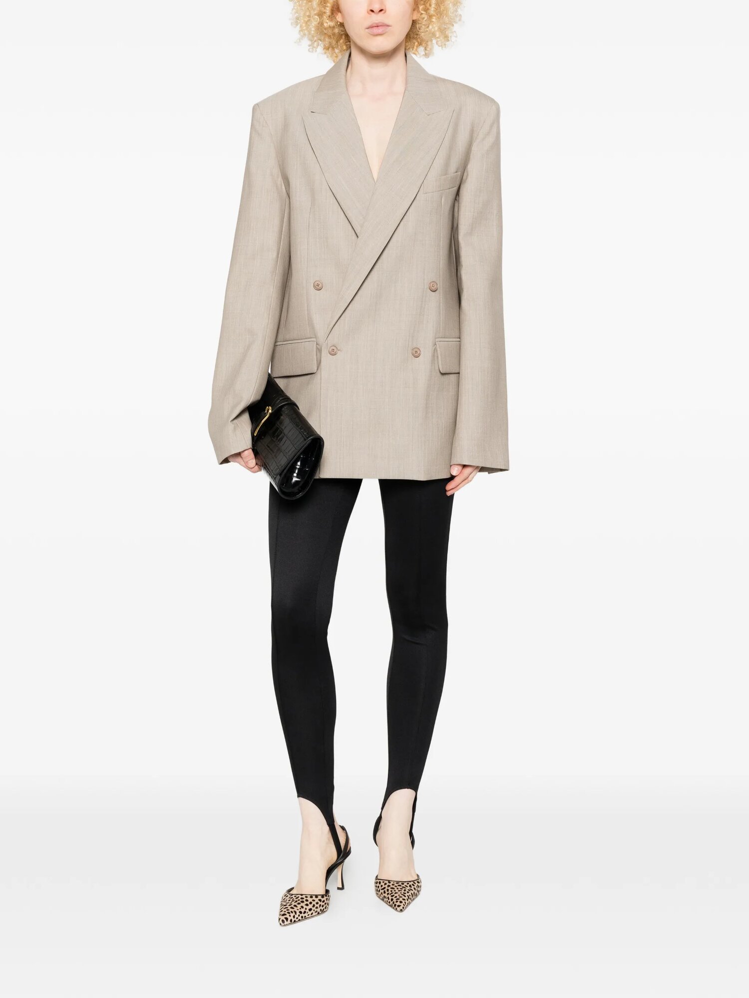 Пиджак The Frankie Shop Double-breasted blazer, размер XS-S, разноцветный — фото 1