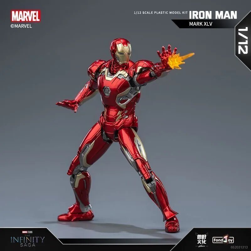 Сборная модель Iron Man Mark XLV 1/12, 100 деталей из ABS-пластика, для начинающих моделистов — фото 1