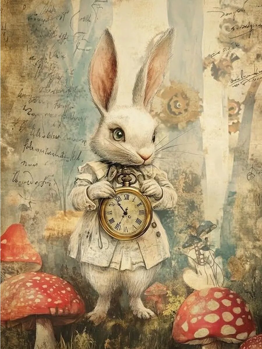 Картина по номерам на холсте Алиса в стране чудес 40*50 см