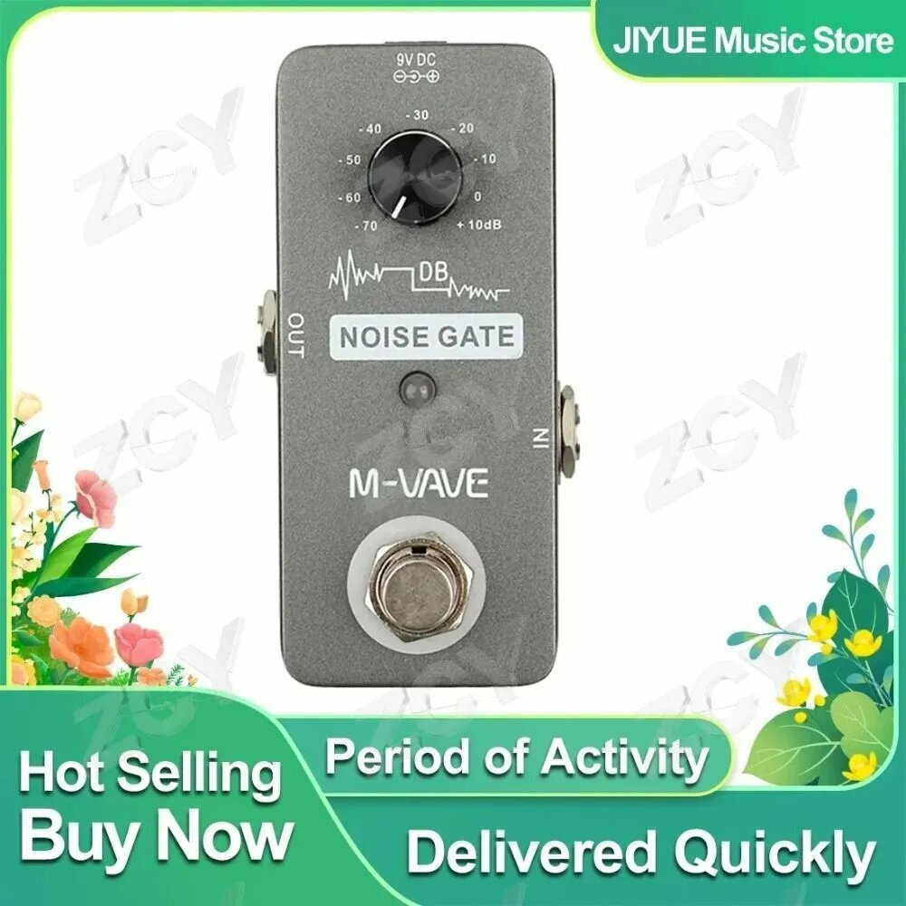 M-VAVE NOISE GATE Электрогитара Процессор Эффектов Recording Loop Delay Overload Reverb Overdrive