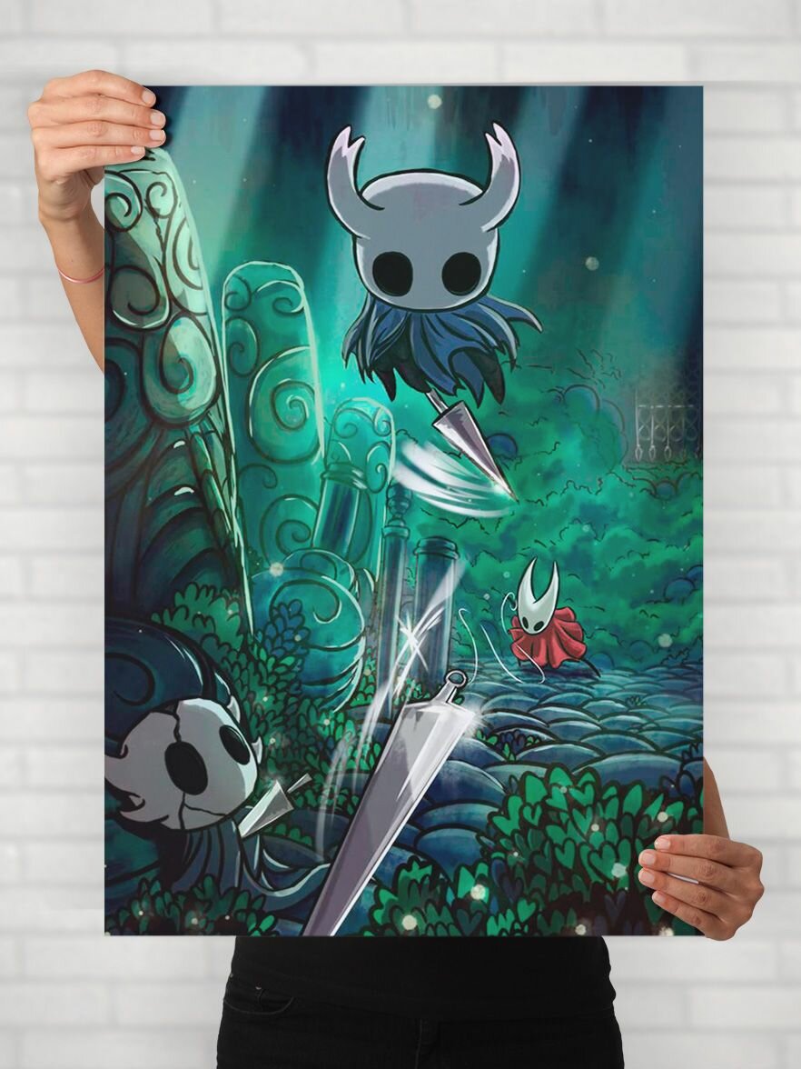 Плакат на стену для интерьера Холлоу Найт Силксонг (Hollow Knight 6) - Постер по компьютерной игре формата A1 (61x84 см)