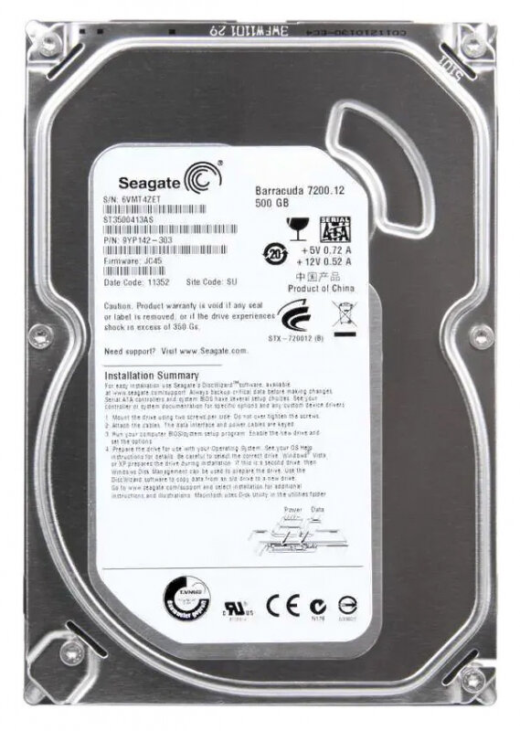 Жесткий диск Seagate ST3500413AS 500Gb SATAIII 3,5" HDD