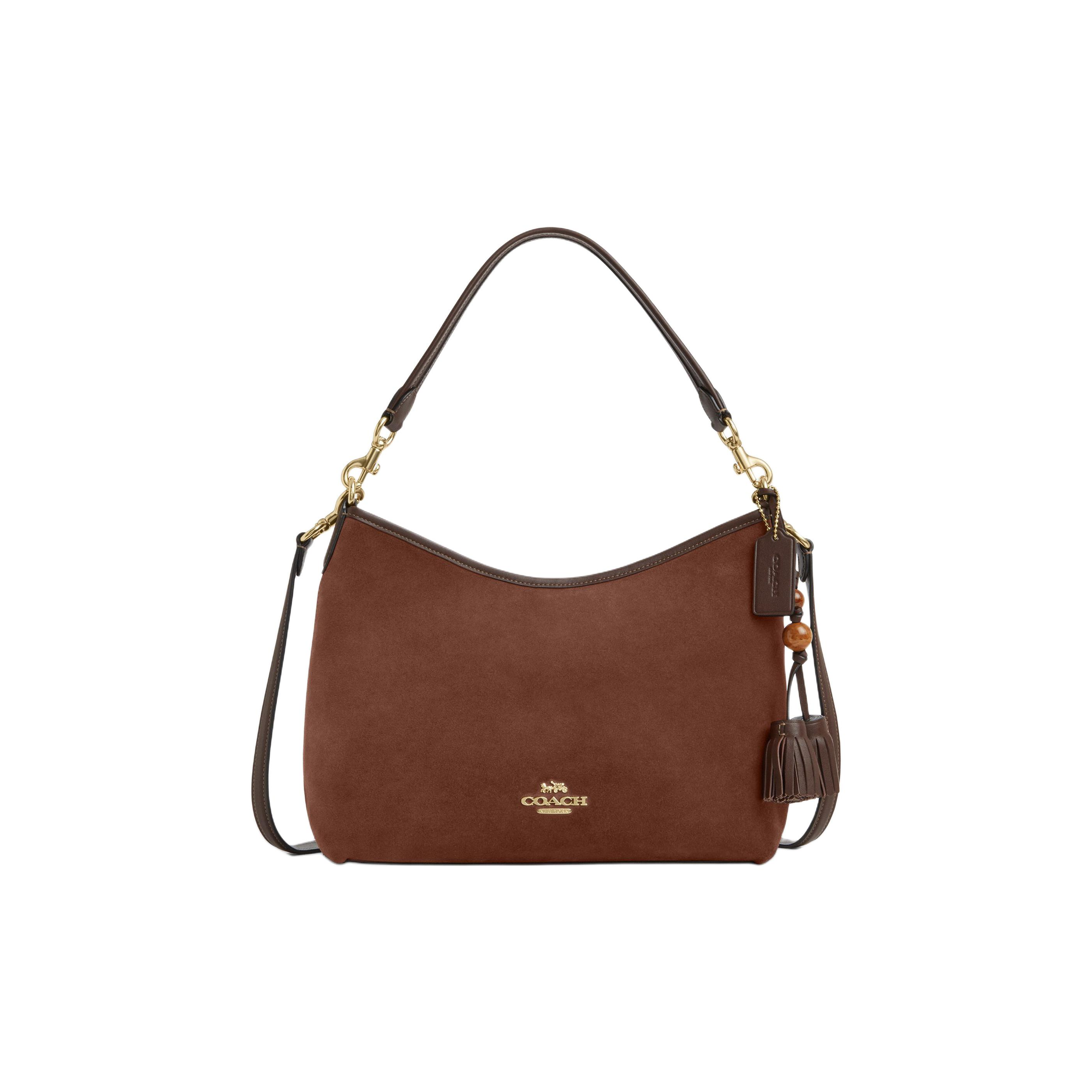 Сумка Coach, фактура матовая, коричневый — фото 1