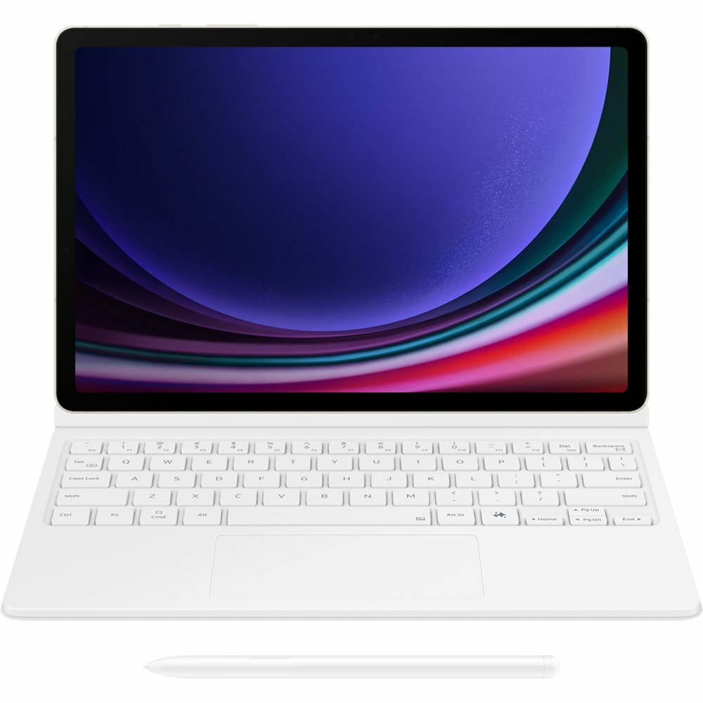 Чехол-клавиатура Samsung Book Cover Keyboard с AI key для Tab S9/S9 FE белый (EF-DX725UWRGRU)