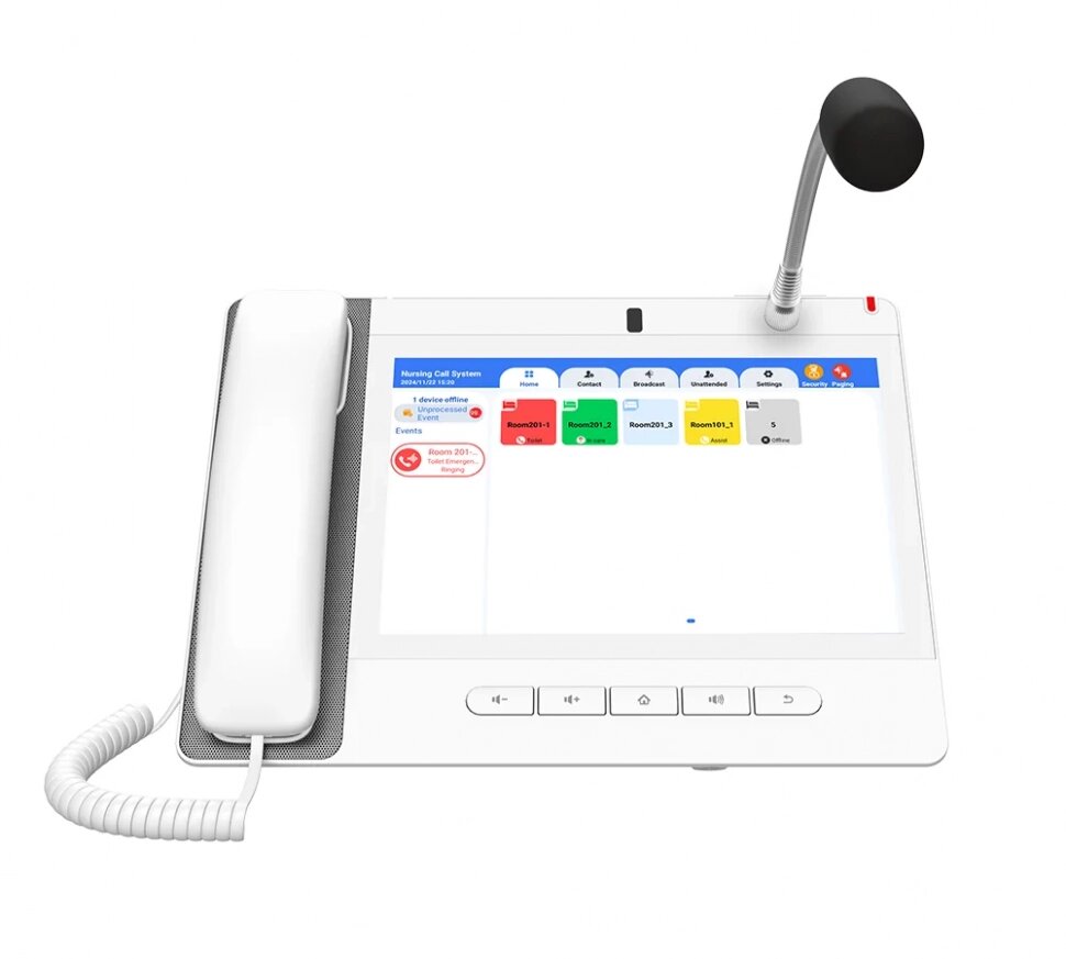 IP телефон Fanvil A320i, цветной сенсорный экран, 20 SIP-линий, Android, камера, Белый