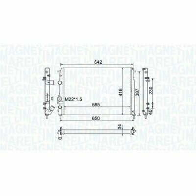 Радиатор M.MARELLI 350213159100 Renault Megane I 95- 1.4 I +