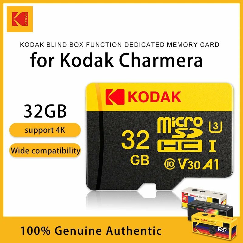 Карта Mircosd для брелка Kodak Charmera, дизайн цифровой камеры для камеры Kodak, карта Micro sd, карта памяти 32 гБ, 64 ГБ, 128 ГБ