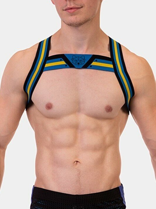 Портупея "Martin Harness - Black/Royal/Yellow" / Barcode Berlin / Мультиколор / Размер XL
