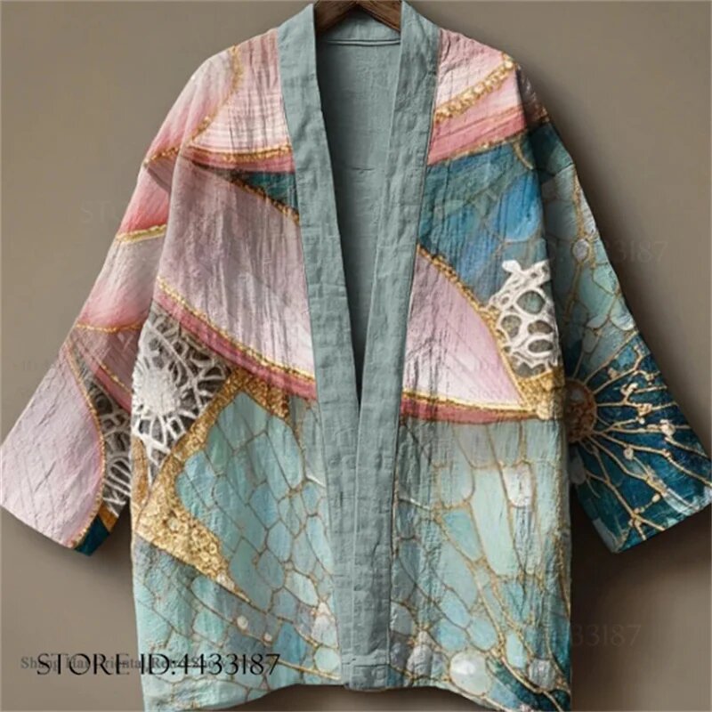 Кардиган кимоно мужской винтажный, XL, Kimono Cardigan 46