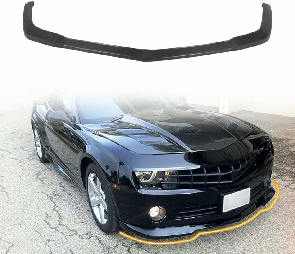 Сплиттер переднего бампера для Chevrolet Camaro V6 3.6L 2010-2013, ABS-пластик, тюнинг губа, простая установка