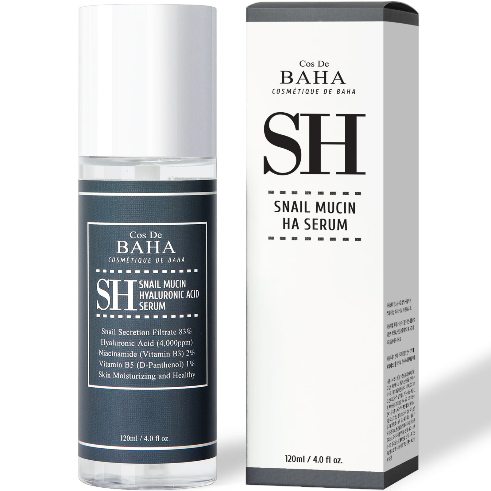 Cos De BAHA Snail Serum (SH) Увлажняющая сыворотка для лица с муцином улитки 120мл