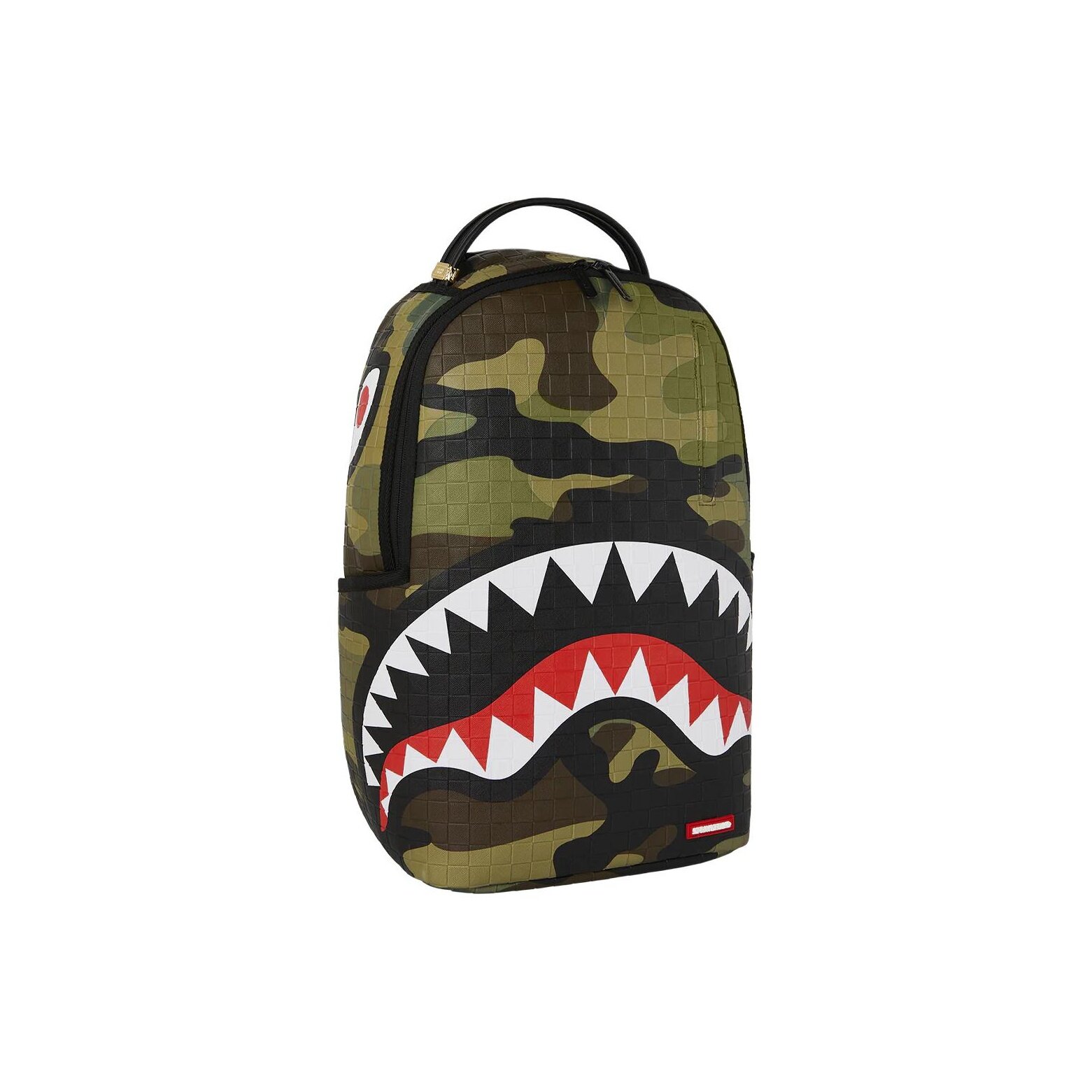 Сумка SPRAYGROUND, фактура пэчворк, армейский зеленый — фото 1