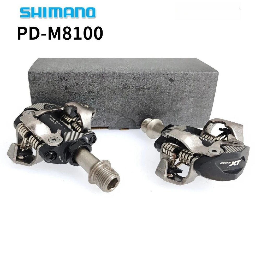 Педали Shimano M8100 контактные платформенные