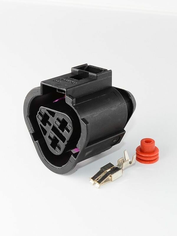 Разъем (колодка, фишка) 3 контакта (3 pin) мама 1J0973203 вентилятора охлаждения двигателя Audi Volkswagen Skoda SEAT Scania