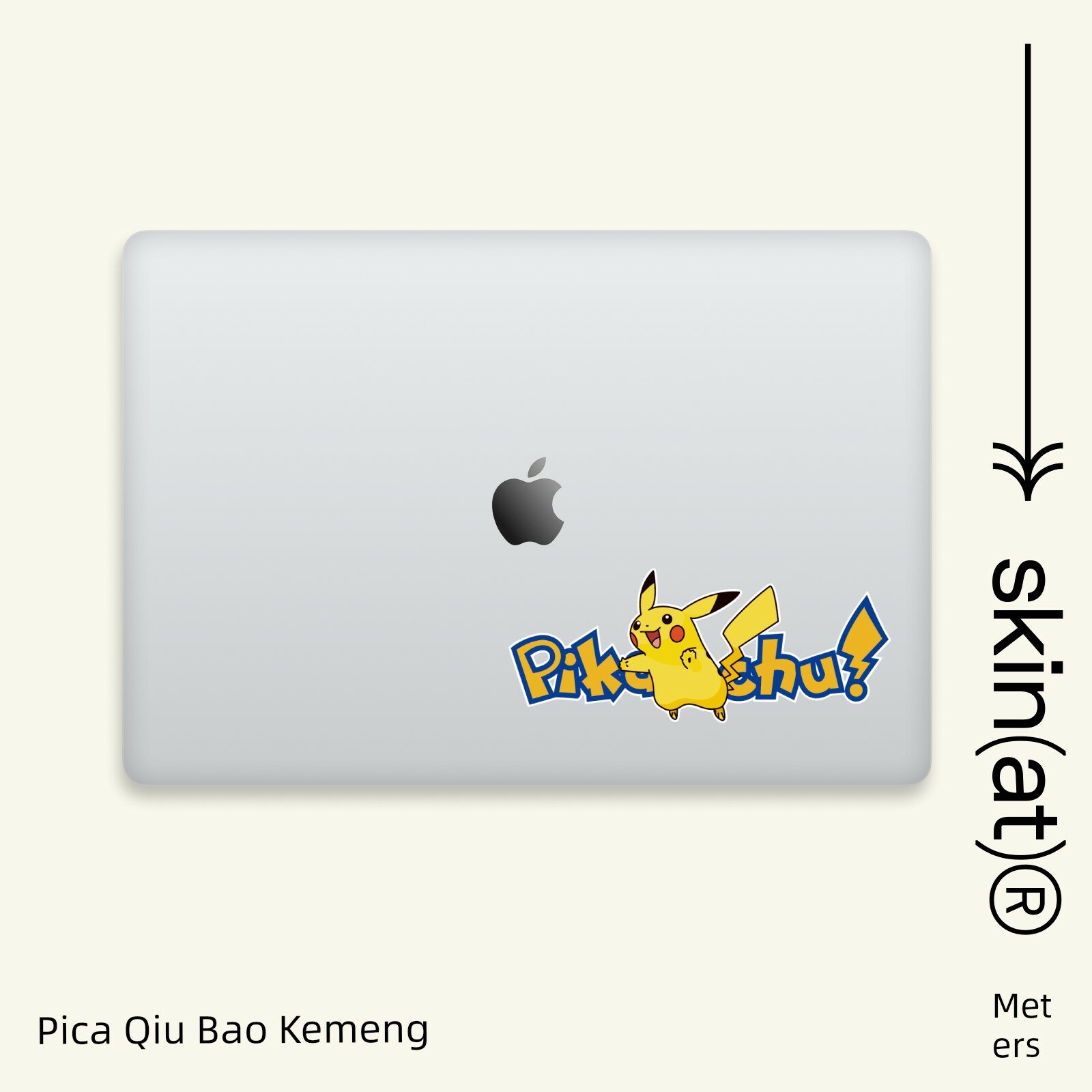SkinAT Стикеры Пикачу с изображением покемона для MacBook Air 13-дюймовый (A1932) - Креативная виниловая наклейка