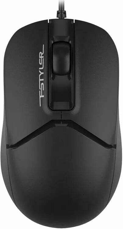 Мышь A4Tech Fstyler FM12S черный оптич. 1200dpi silent USB 3but (FM12S BLACK)