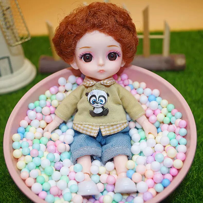 Кукла Little Fairy Qi 17cm для переодевания, милая кукла-принцесса, подарок на день рождения для девочки Е Луоли