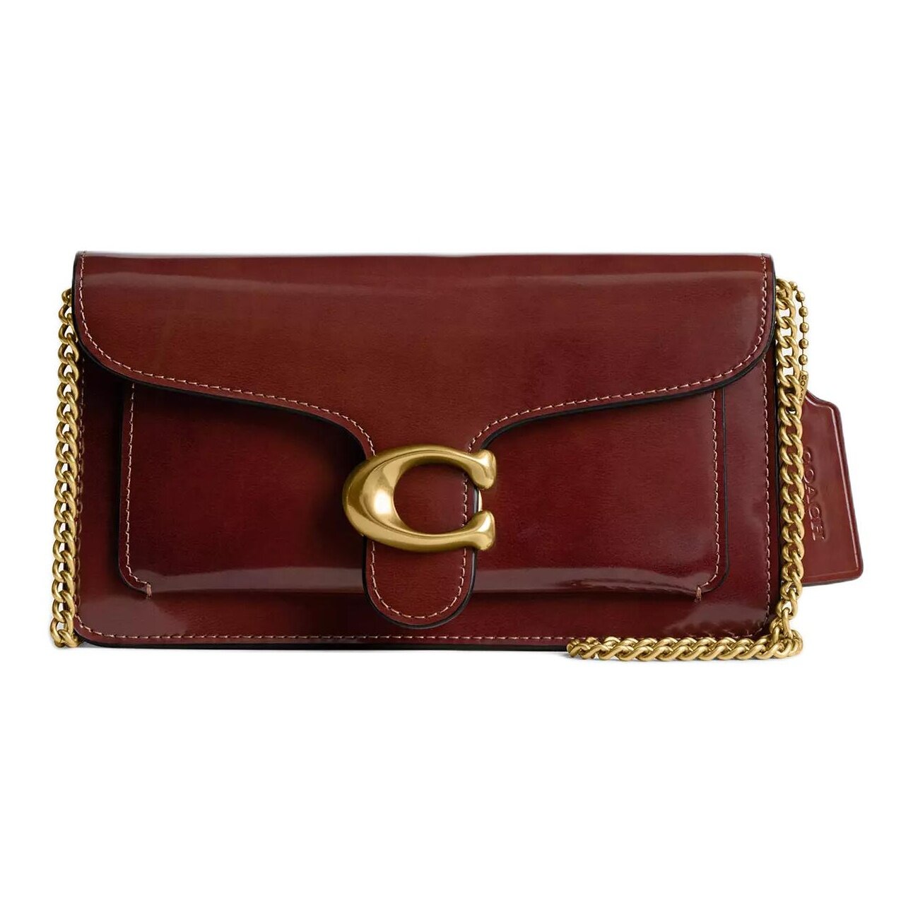 Сумка Coach, фактура матовая, темно-коричневый — фото 1