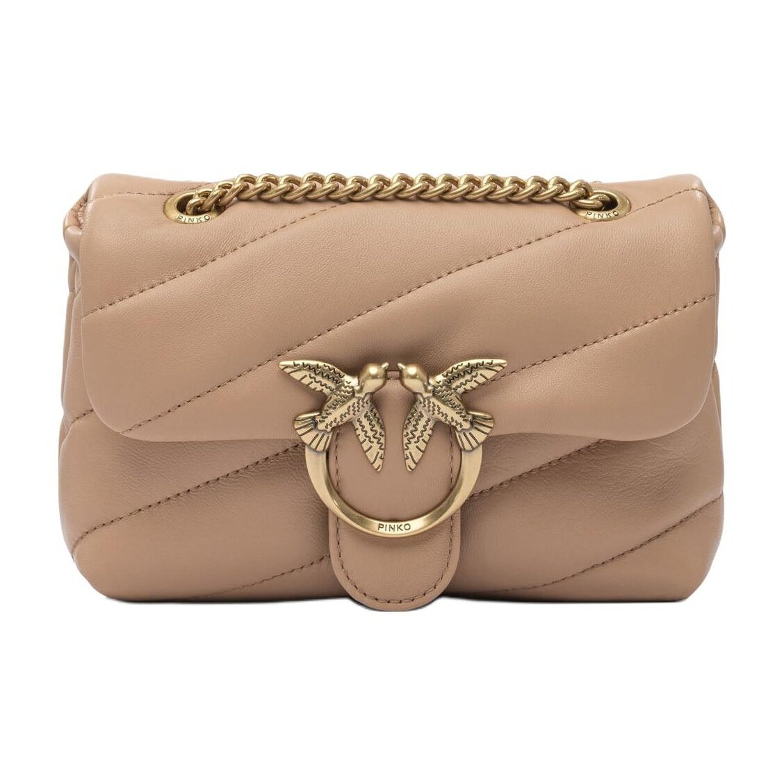 Сумка Pinko, фактура матовая, светло-розовый — фото 1