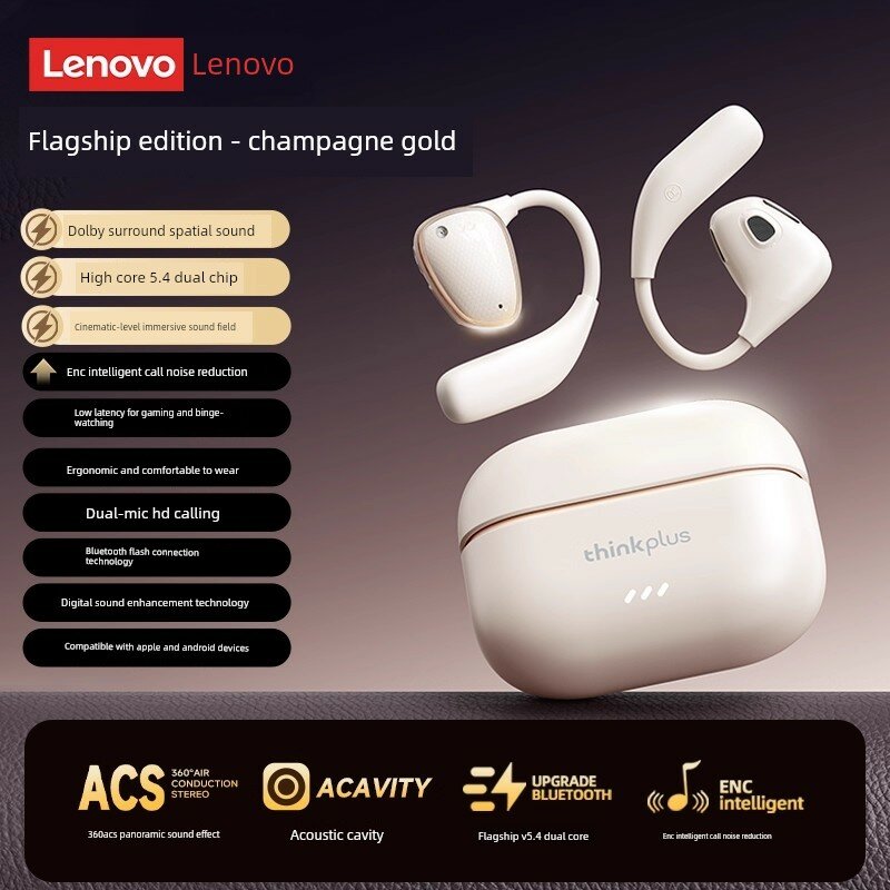 Беспроводные Bluetooth-наушники Lenovo XT55: внутриканальные, накладные, для бега и спорта, с шумоподавлением,