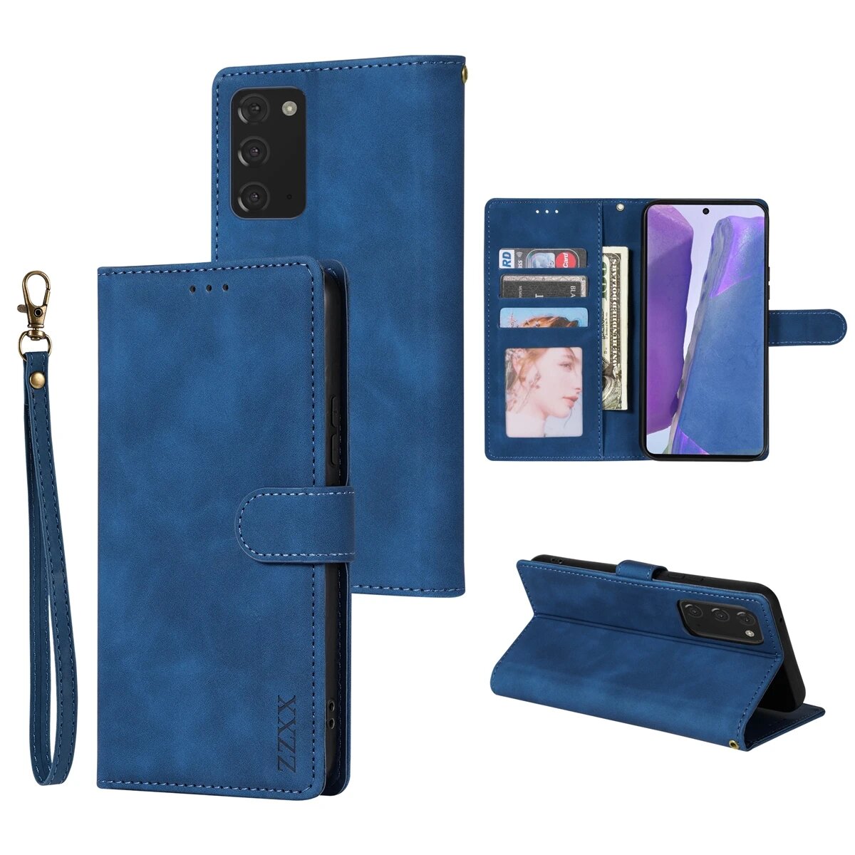 Кожаный Чехол-кошелек Для Samsung Galaxy S25/S25 Ultra/S24 FE/Note 20/10/Lite/10 Plus/9 С Магнитной Застежкой