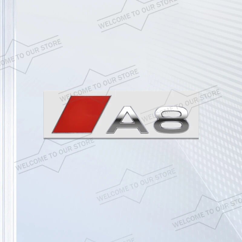 Эмблема Audi A8, цвет C, металлический значок