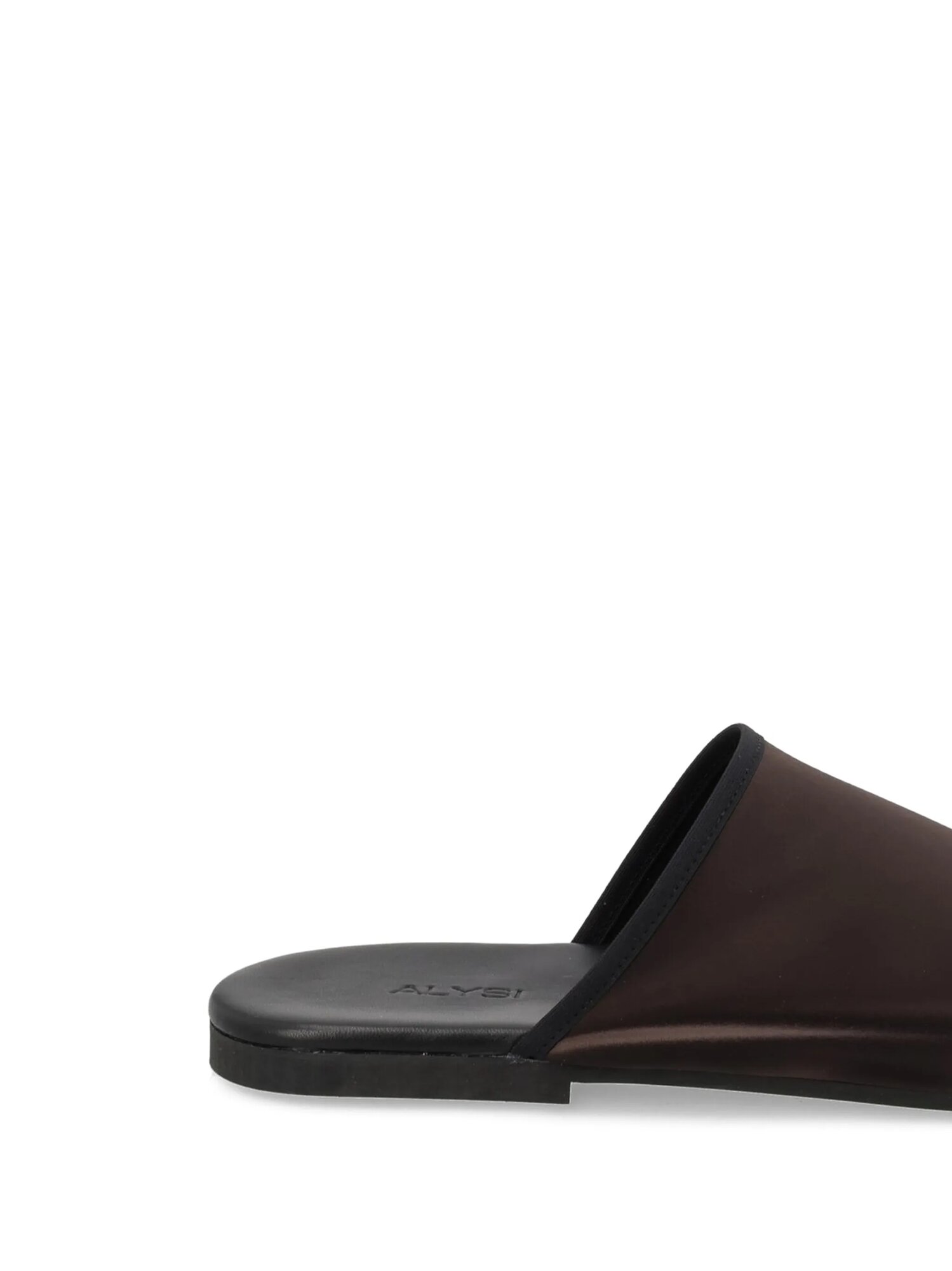 Мюли Alysi Satin-finish flat mules, размер 40, brown — фото 1