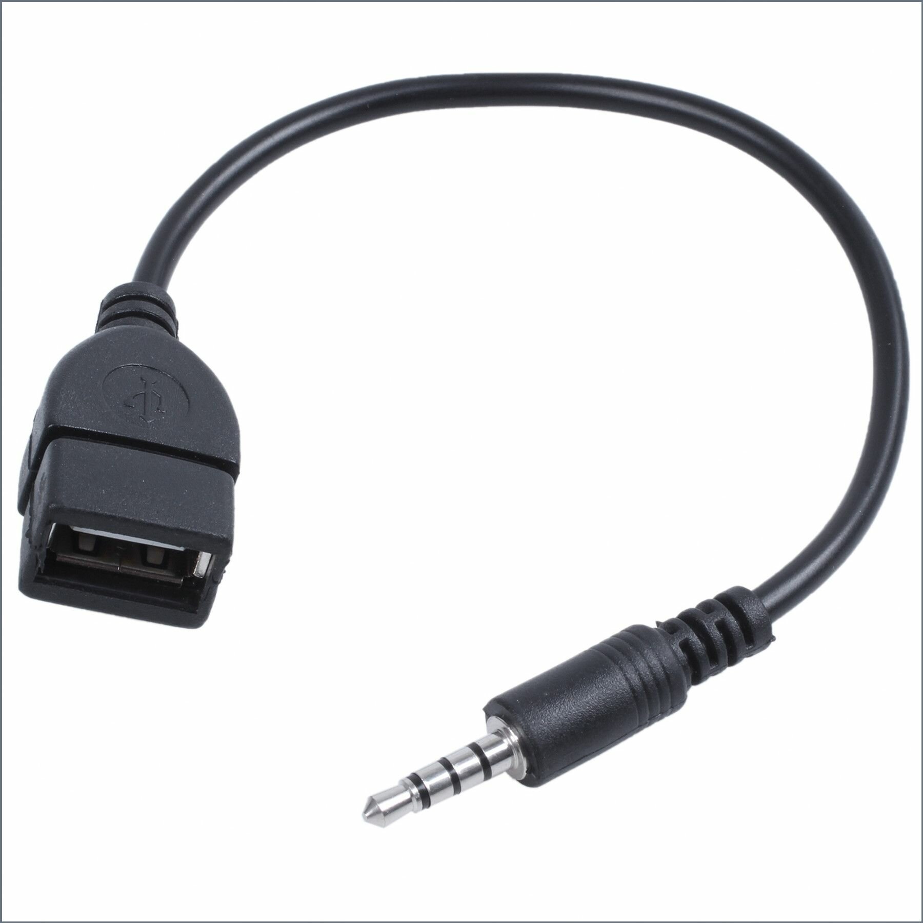 USB-разъем, AUX, разъем 3,5 мм для аудиоданных, кабель для зарядки, черный