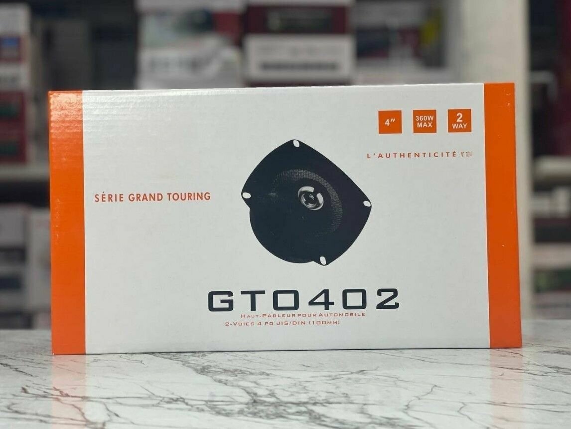 Автомобильные динамики JBL "GTO-402", 10 См (4 Дюйм.), 360 Вт, Комплект из 2 штук, Коаксиальная акустика 2-х полосная, С защитными сетками