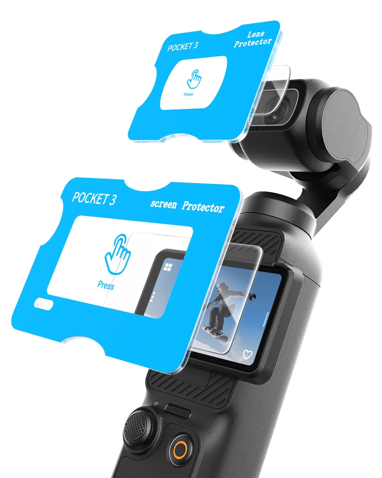 Защитная пленка с антибликовым покрытием для DJI Pocket 4/3